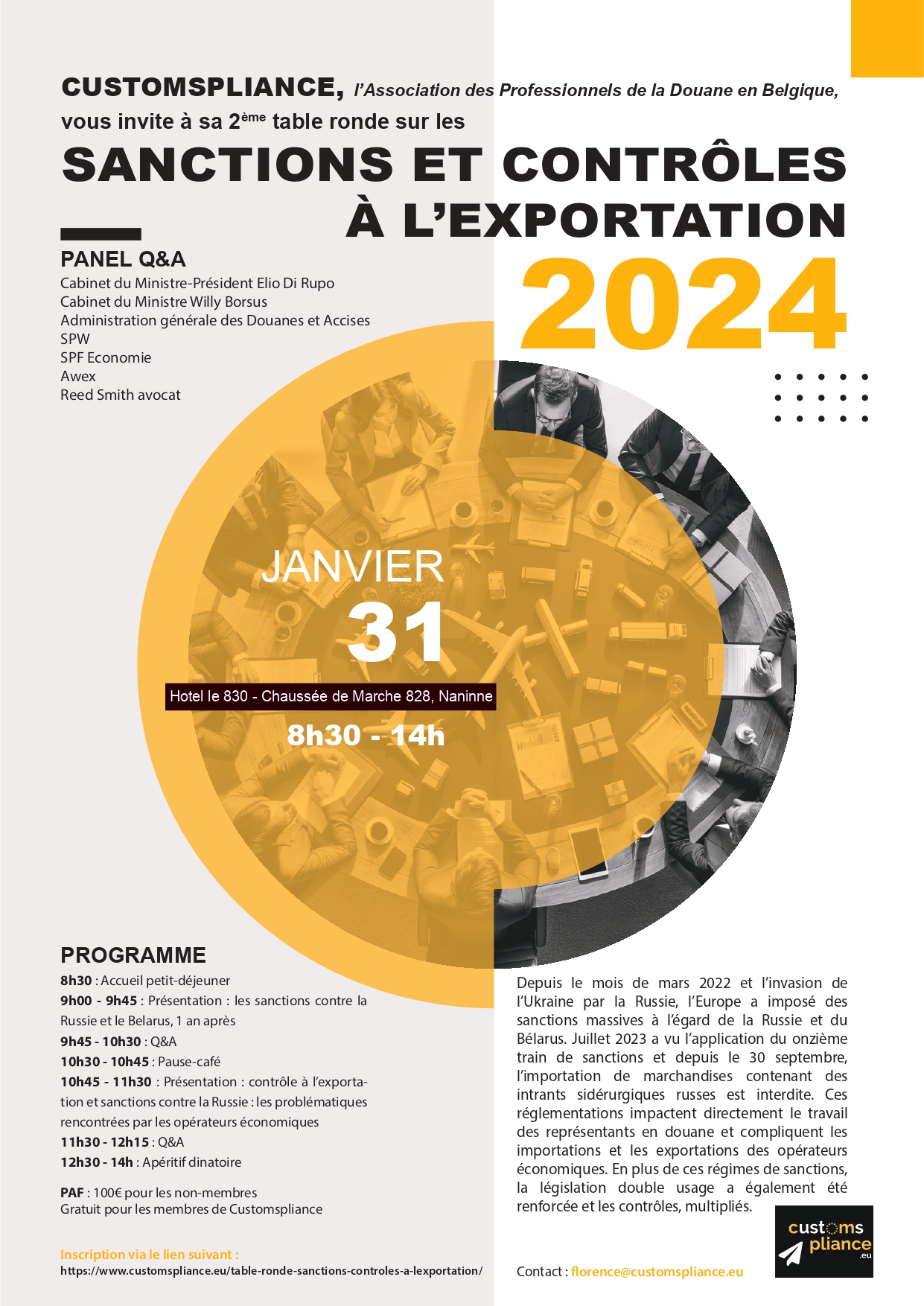 Table Ronde - Sanctions & Contrôles à l'exportation - customspliance